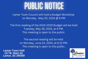 Welcome to The Town of Lamar- Lamar, South Carolina